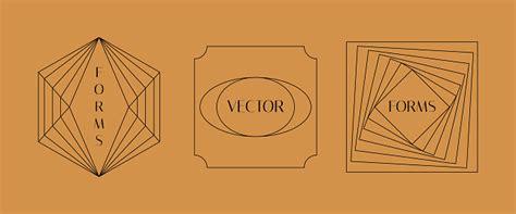 추상적 인 배경과 현대 미술을위한 디자인 요소와 모양의 벡터 세트 로고 디자인 템플릿 프레임 사진 오버레이 및 별 0명에 대한 스톡 벡터 아트 및 기타 이미지 Istock