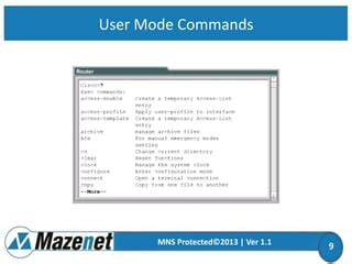 Cisco Router Modes PPTX Computer Networking Computing