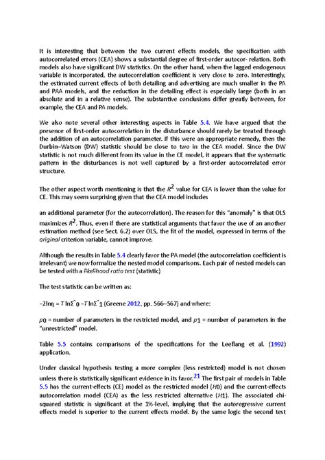 Notes 1 Non Nested Models It Is Interesting That Between The Two Current Effects Models The