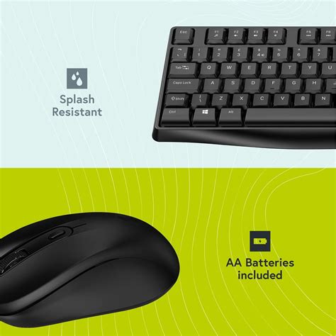 Styletech Wireless Keyboard And Mouse Black Black