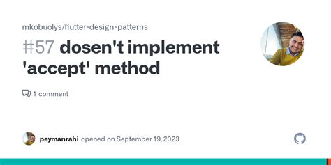 Dosent Implement Accept Method · Issue 57 · Mkobuolysflutter Design Patterns · Github
