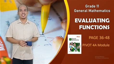 Evaluating Functions Grade 11 General Mathematics Youtube