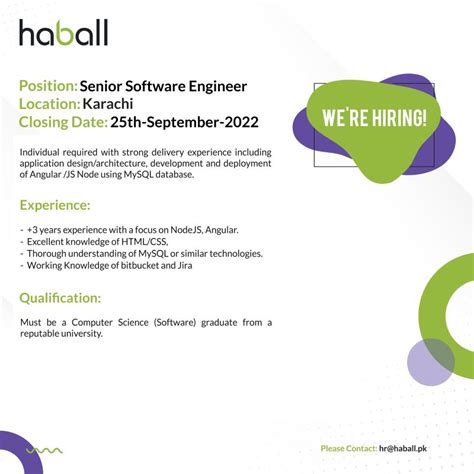 Haball On Linkedin Opportunity Softwaredevelopers Softwareengineers Nodejs Mysql