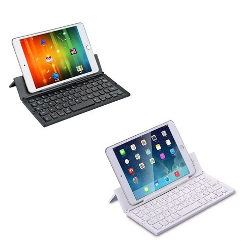Portable Mini Wireless Foldable Bluetooth Keyboard Collapsible Keypad Phone Holder For For