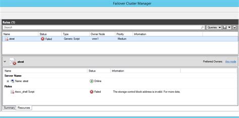 Failover Cluster Generic Script Resource Failed 0×80070009 Iscg