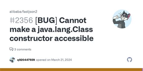 [bug] cannot make a java lang class constructor accessible · issue