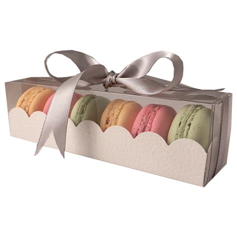 Macaron Boxes And Packaging — Macaron Box With Clear Sleeve Medium