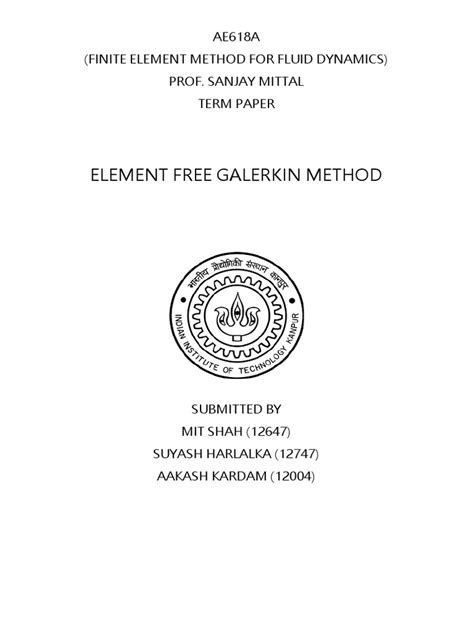 Element Free Galerkin Method Pdf Finite Element Method Computational Fluid Dynamics
