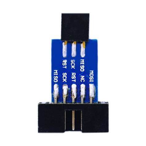 Avrisp Usbasp Stk500 10pin Turn 6pin Adapter Plate Interface Converter