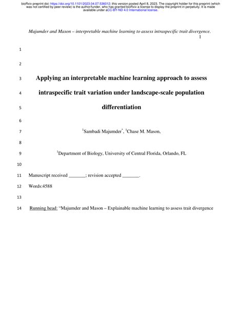 Pdf Applying An Interpretable Machine Learning Approach To Assess