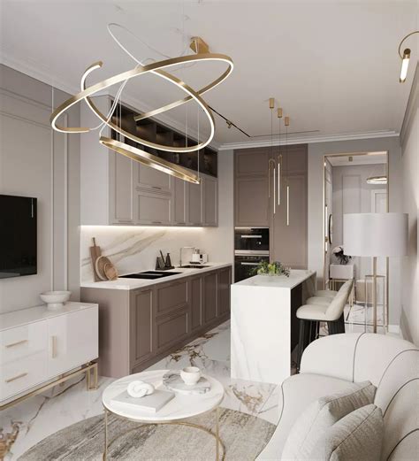 Дизайн интерьера квартиры в ЖК Grand House стиль неоклассика 48 кв м Condo Interior