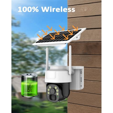 Wifi камера за наблюдение със слънчев панел включени акумулатори 4mp резолюция на открито