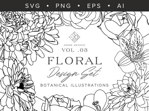 18 Floral Illustrations Svg Png Ai Eps Formats Ideal For