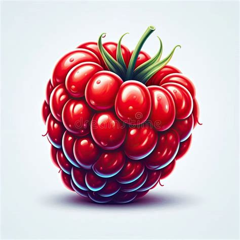 Bright Red Raspberry Stock Illustration Illustration Of Drawing 368040355
