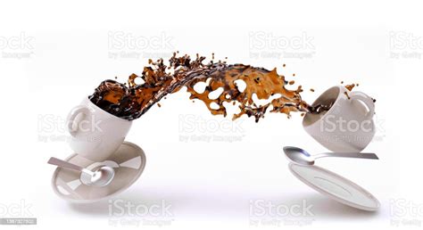 커피는 흰색 배경에 다른 고립 된 에 머그잔에서 유출 3d 렌더링 모카에 대한 스톡 사진 및 기타 이미지 모카 방울 커피
