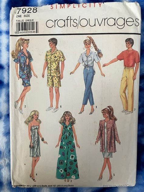 Uncut 1990s Simplicity Barbie Patterns Etsy