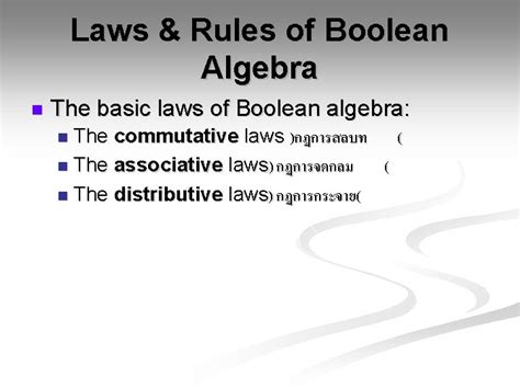 Boolean Algebra Boolean Operations Expressions Variable A Symbol