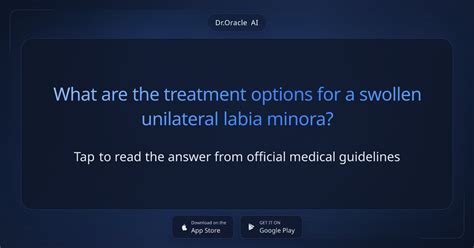 What Are The Treatment Options For A Swollen Unilateral Labia Minora