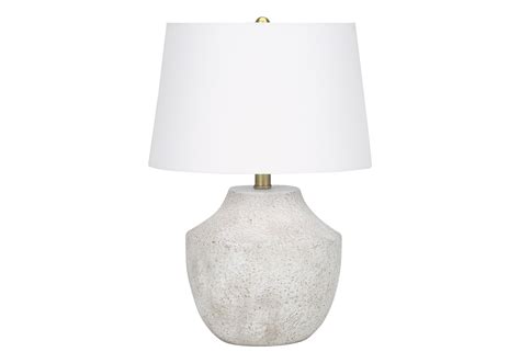 Lighting 20 Modern Table Lamp With Textured Concrete Base And Elegan