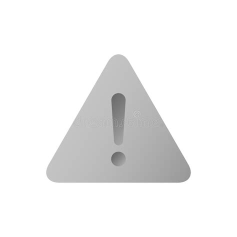 Warning Report Exclamation Mark Sign Icon Vector In Silver Flat Style