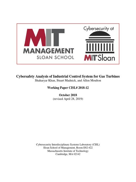 Cybersafety Analysis Of Industrial Control System For Gas Turbines Pdf Programmable Logic
