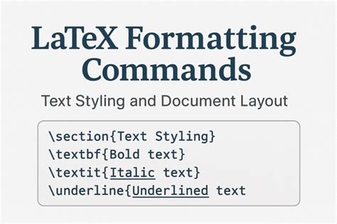 Latex Formatting Commands Text Styling And Document Layout Deadloq