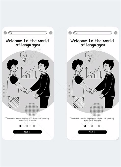 모바일 Ui Ui 흑백 선 스타일 포스터 이미지 사진 466775277 무료 다운로드