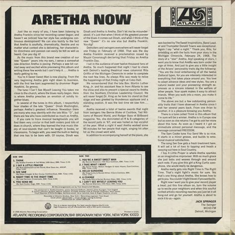 Aretha Franklin アレサ・フランクリン Aretha Now Sd 8186 Voxmusic Webshop