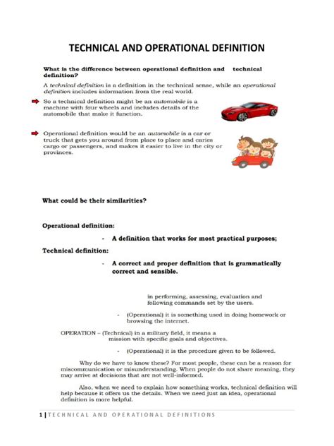 Technical And Operational Definition Pdf