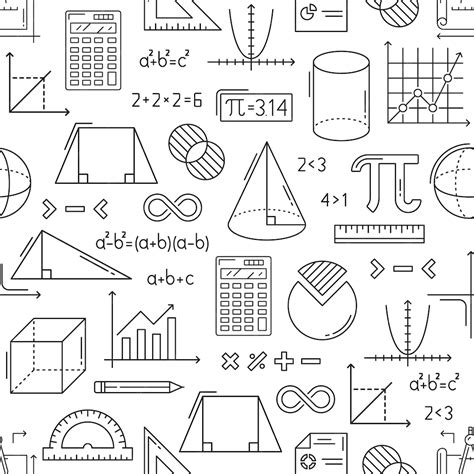 Premium Vector Mathematics Seamless Pattern Math Background