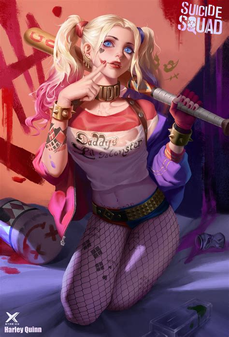 Artstation 星雨角色精品班 学员插画作业选登 Star Academy Harley Quinn Comic Harley Quinn Art Joker And