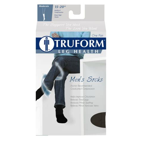 1933 Truform Compression Socks 15 20 Mmhg Knee High Cushion Fo Truformstore