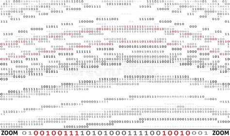 Binary Code Texture Of Black Gray And Red Zeros And Ones Stock Vector Illustration Of