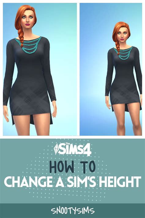 How To Change A Sim S Height In The Sims Sims Sims Sims Mods