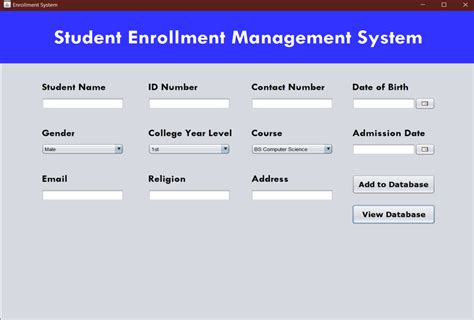 Github Migsznstudent Enrollment System A Student Enrollment