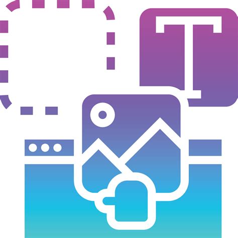 website builder tools drag software development gradient solid icon