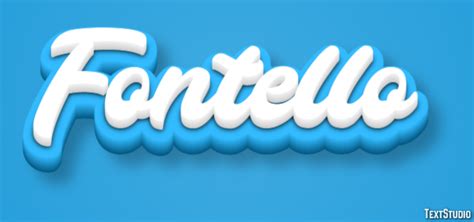 Fontello Blue 3d Text Effect Generator