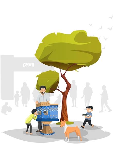 바이오스코프 일러스트레이션 프리미엄 벡터