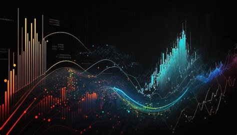 Premium Ai Image Generative Ai Stock Market Chart Lines Financial Graph On Technology Abstract