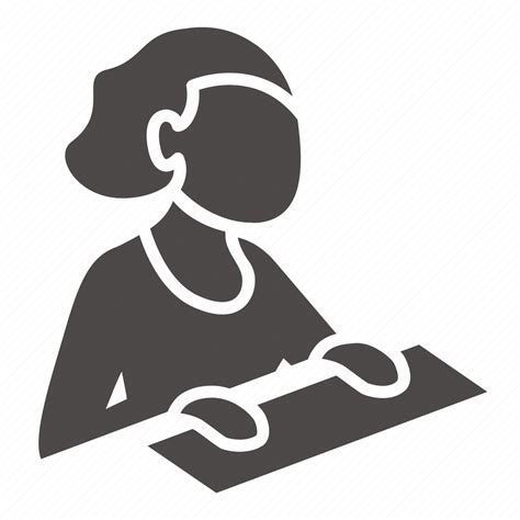 Computer Girl Keyboard Person Profile User Woman Icon Download On Iconfinder