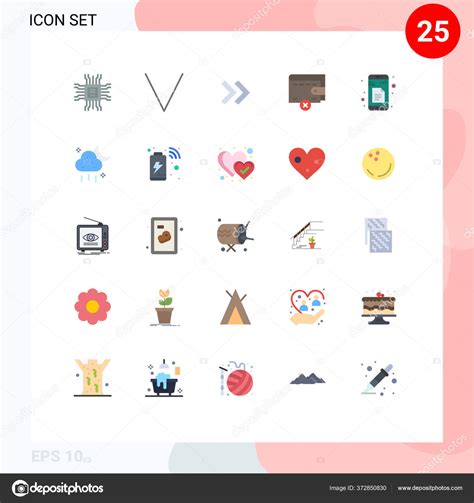 Thematic Vector Flat Colors Editable Symbols Cloud Sheets Arrows Docs Stock Vector By ©flatart