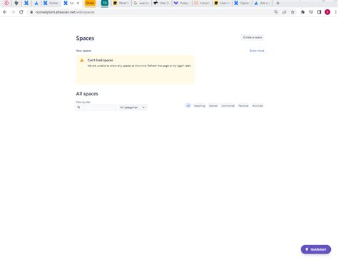 Solved Confluence Bug Unable To Show Spaces