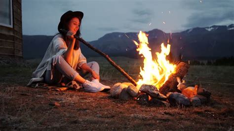Campfire With People