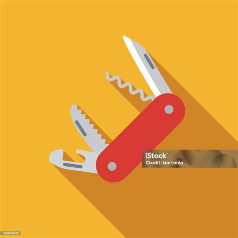 Canif Design Plat Suisse Icône Vecteurs Libres De Droits Et Plus Dimages Vectorielles De Canif