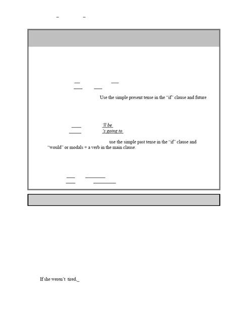 Intermediate 1 Exercise 42 Conditionals Zerofirstsecond Pdf