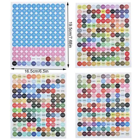 Colour Round Thread Drop Labels Do Not Incllude Numbers 1 35 Jks