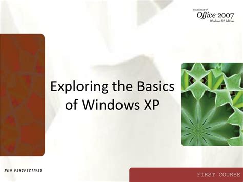 Ppt Exploring The Basics Of Windows Xp Powerpoint Presentation Free