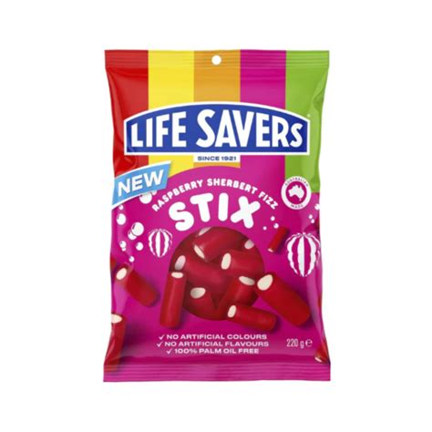 Life Savers Raspberry Sherbet Fizz Stix 220g Sweetsworld Chocolate Shop