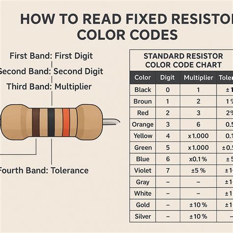 Fixed Resistor Color Codes Step By Step Guide Abi Royen