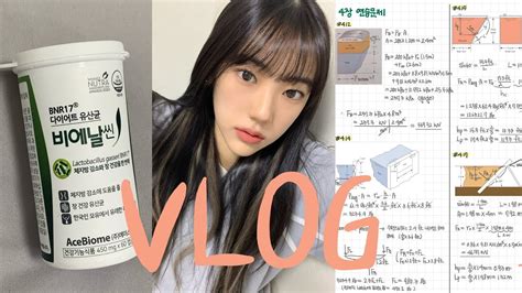 Vlog 시험기간 브이로그로 돌아왔다 분량 조절 실패 공부하고 공부하고 공부하는 일상 비에날씬 유산균 자취 브이로그 대학생 브이로그 Youtube